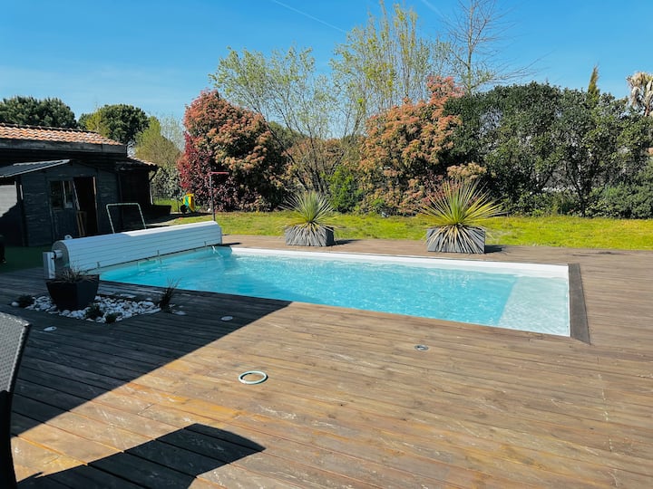 Maison Spacieuse Avec Piscine Chauffée - Biscarrosse