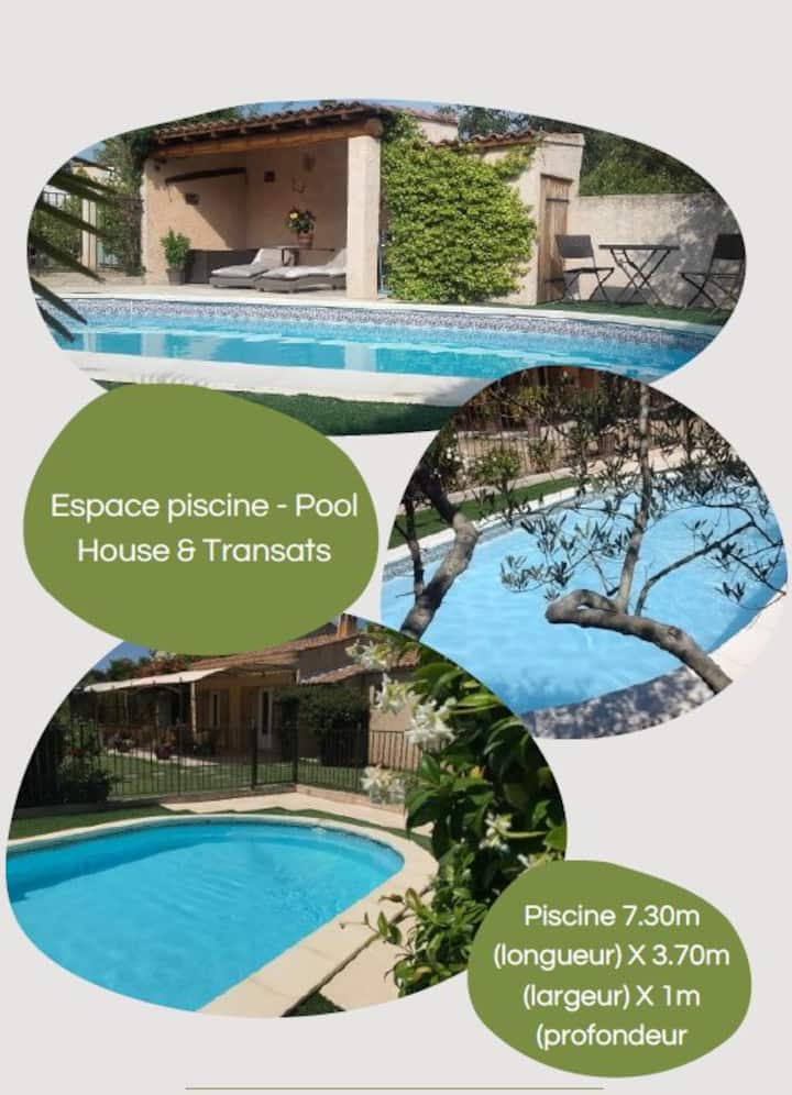 Gîte Climatisé,4 Pers Dans Villa Jardin Et Piscine - Étang de la Bonde