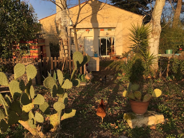 Charmante Maison Cosy Dans Mas Vigneron, 6 Pers - Le Crès