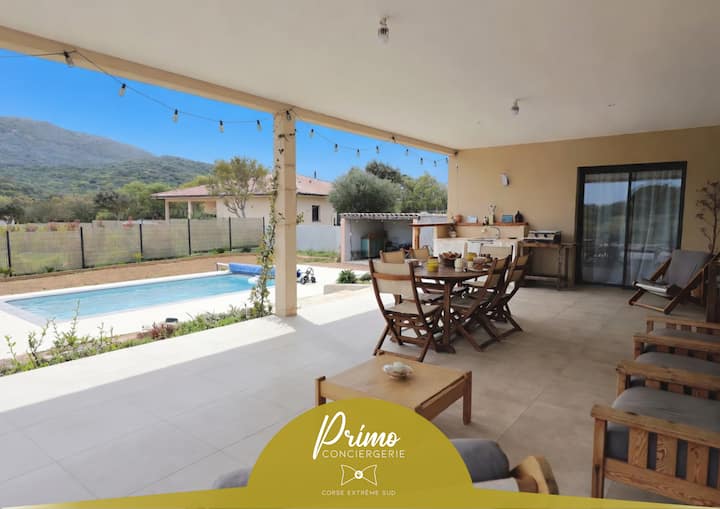 Mare Monte - Superbe Villa 2 Chambres Avec Piscine - Figari