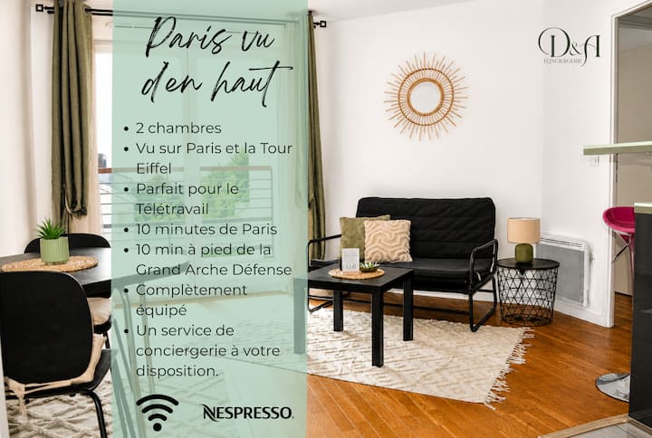 Vu Sur Paris, Tour Eiffel, Proche De La Défense - Nanterre