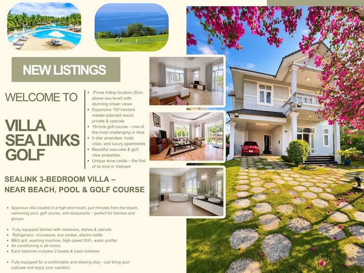 Luxury 3br Sealinkvilla Near Pool Beach Golf Muine - Vietnam