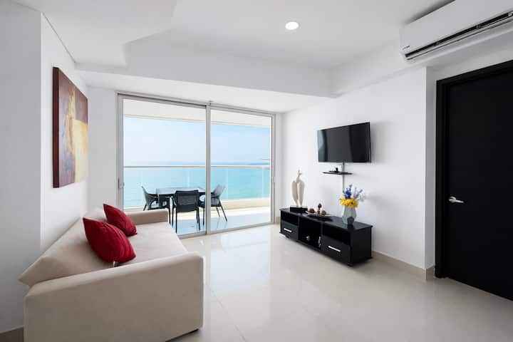 Beautiful 2br Apartment Beachfront In Bocagrande - Cartagena, Colombia