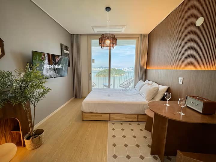 [New]오픈특가e/오션뷰/테라스/프리미엄감성숙소/마샬스피커/무료주차/인천공항20분 - Corea del Sur