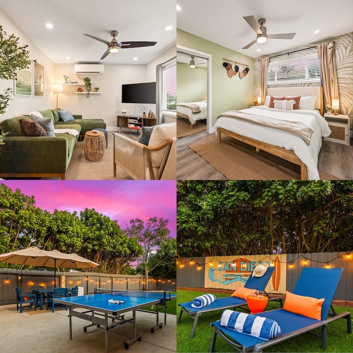 Sd Sunkissed Stay|near Beaches•backyard•ping Pong - San Diego, CA