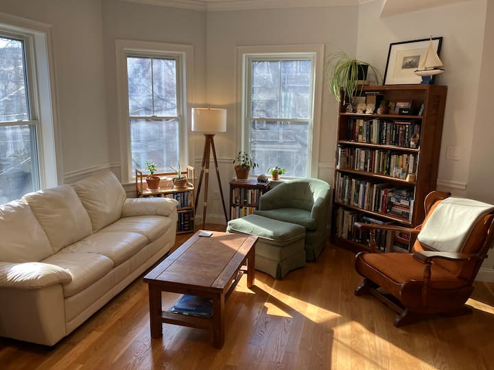 Sun-filled Davis Sq Retreat | Parking + Bikes - South End - Boston