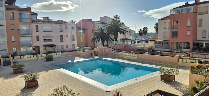 Port Richelieu, T3 Petite Vue Port/parking/piscine - Agde