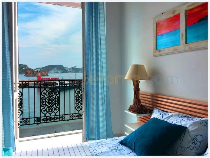 Baia Blu Balcone Panoramico Sul Porto Top Romantic - Ponza