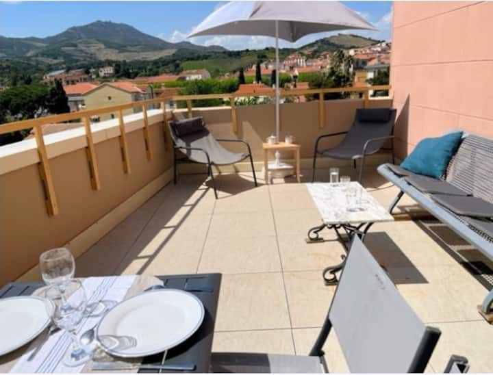 Odyssée/t2 Gd Terrasse Vue Mer /Plage, Resto à 2mn - Banyuls-sur-Mer