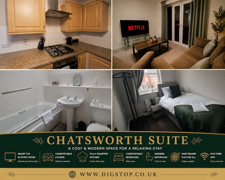 Chatsworth |Contractor3bed Home| Sleeps 6| Parking - Corby