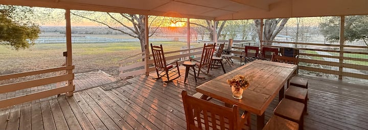Rustic Ranch: 3 Acres, Pecan Orchard & Sunsets - New Ulm, TX