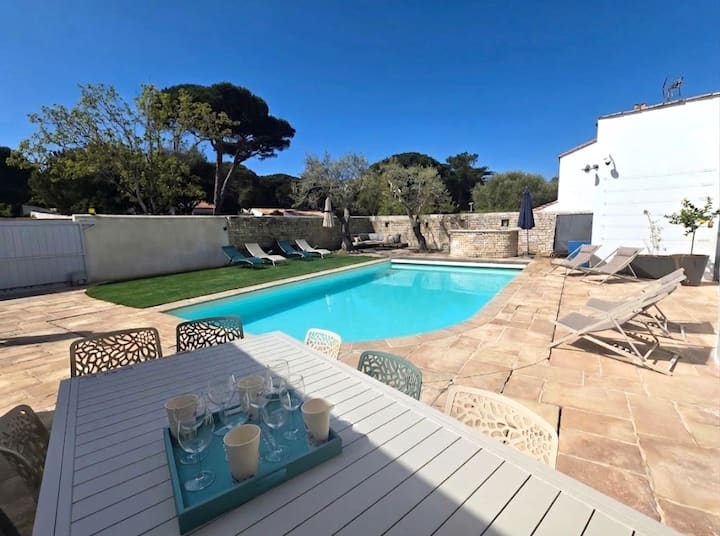Grande Villa Océadélie, Piscine Chauffée, Spa - La Couarde-sur-Mer
