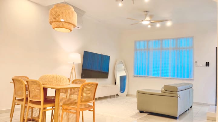 Casa Muji 4br New House|75”tv|wi-fi|cuckoo|netflix - Aéroport Changi de Singapour (SIN)