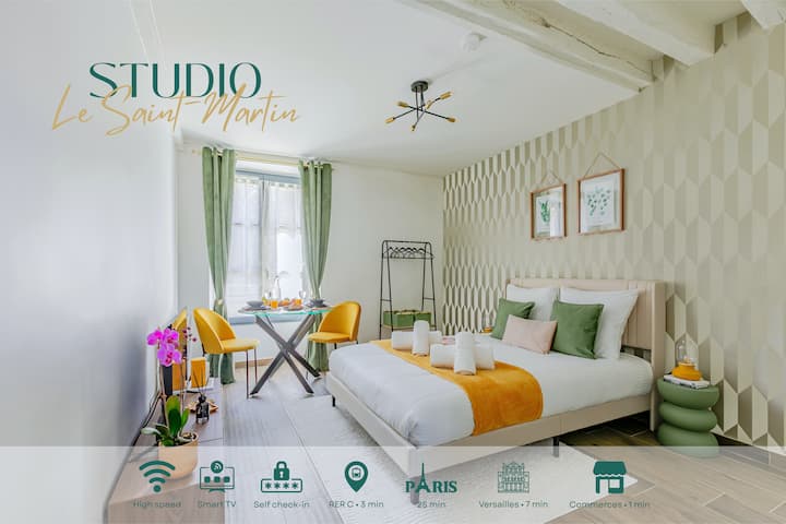 Le Saint-martin • Studio Rénové • Versailles 7 Min - Jouy-en-Josas