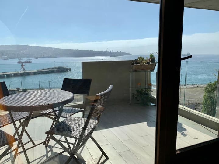 Hom I Vista Al Mar I Parking I Wifi I Terraza - Valparaíso