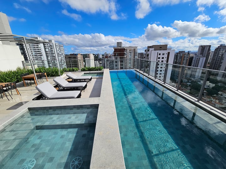 Stúdio No Brooklin 2 Camas Próx Aeroporto Berrini - Brazilië