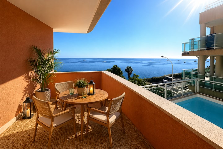 Calm And Sea View Flat, Pool & Garage Monaco Gpf1 - Roquebrune-Cap-Martin