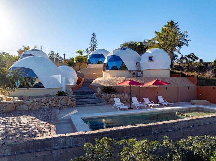 Los Domecitos - Geodesic Dome - Sunset - Los Barriles