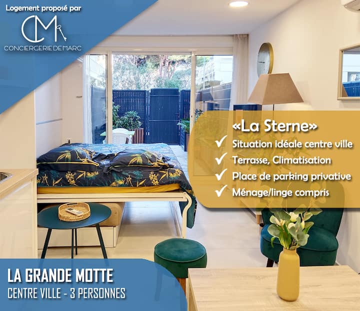 Studio Climatisé Avec Terrasse Et Parking, Centre - La Grande-Motte