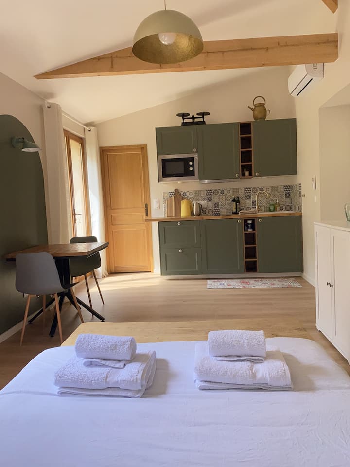 Studio Chaleureux 25 M² - Parc Privé - Beaujolais - Blacé