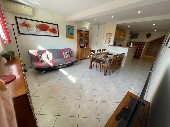 T3-2 Chbres, Clim, Calme, Centre Village. - Colliure