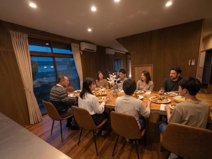 皆生海岸5分｜最大8名｜大画面シアター＆和モダン古民家｜夏は庭でプールも！【無料駐車場3台】 - Matsue