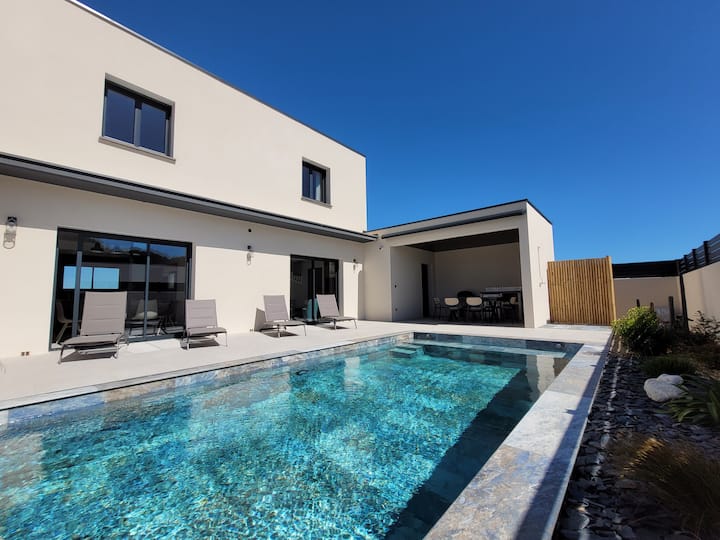 Villa Elma, Piscine Chauffée & Proche De La Plage - Valras-Plage