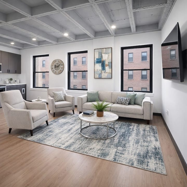 Luxary Graphite Skyline 28 Suite | + Lounge & Gym - Auburn Hills, MI
