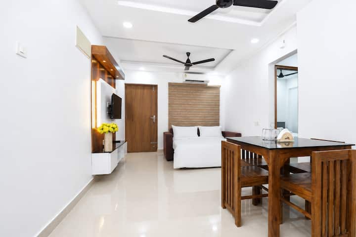 Vedika Heavens - Ac 1bhk Apartment, 500m To Temple - Guruvayur