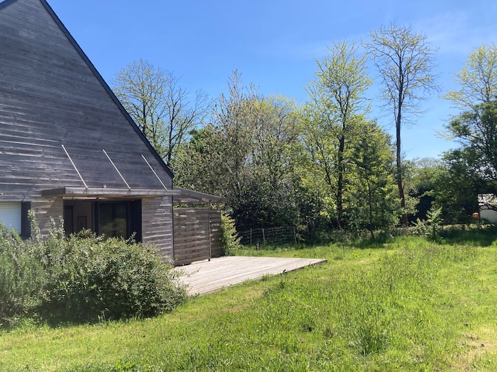 Maison Neuve En Bois Au Calme, Avec Grand Jardin - Arzano