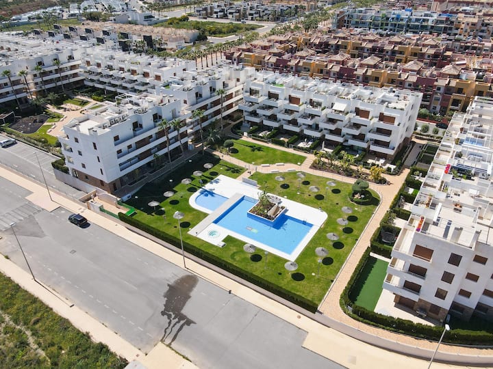 Sunlit Terrace Apartment | Pool & Garden · Terraz - La Zenia
