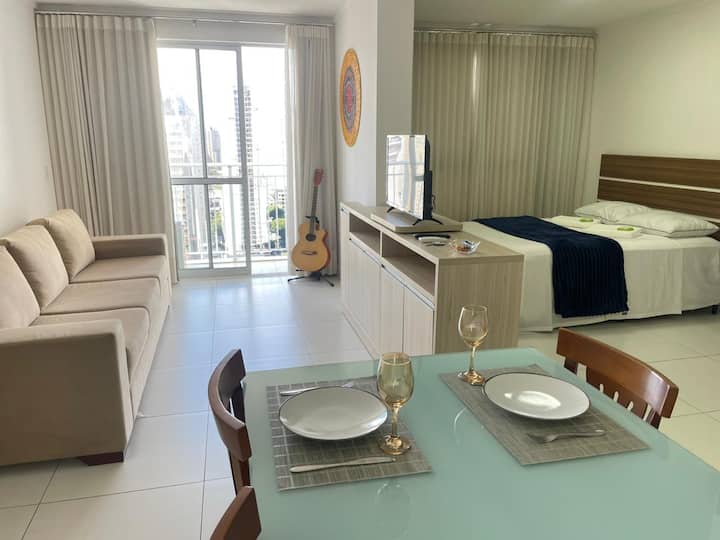 Apartamento 1q, 3 Hóspedes, Garagem, Walk Bueno - Goiânia