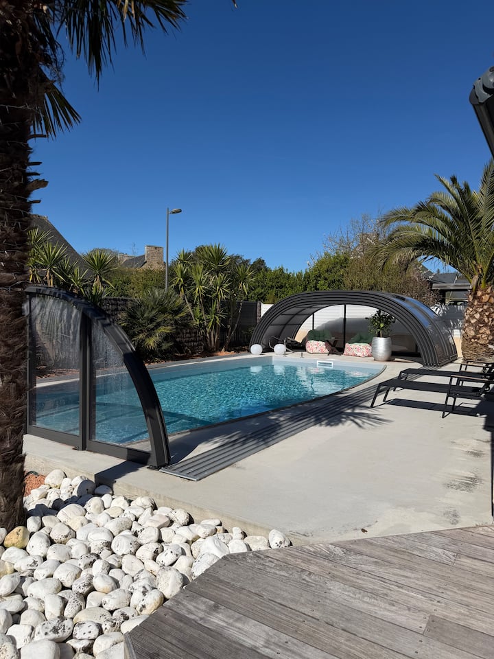 Villa Premium – 8 Pers – Piscine Chauffée- Jardin - Bretagne
