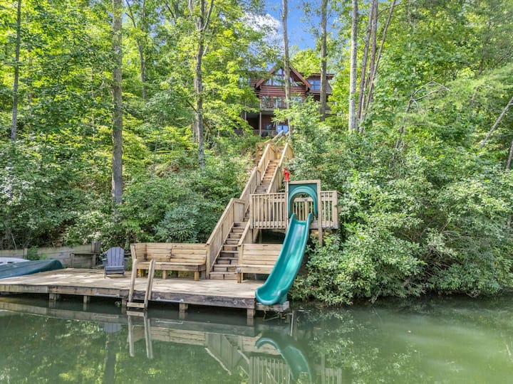 Lakeslide Landing W/ Hot Tub, Pool Table, Canoe - Lake Lure, NC