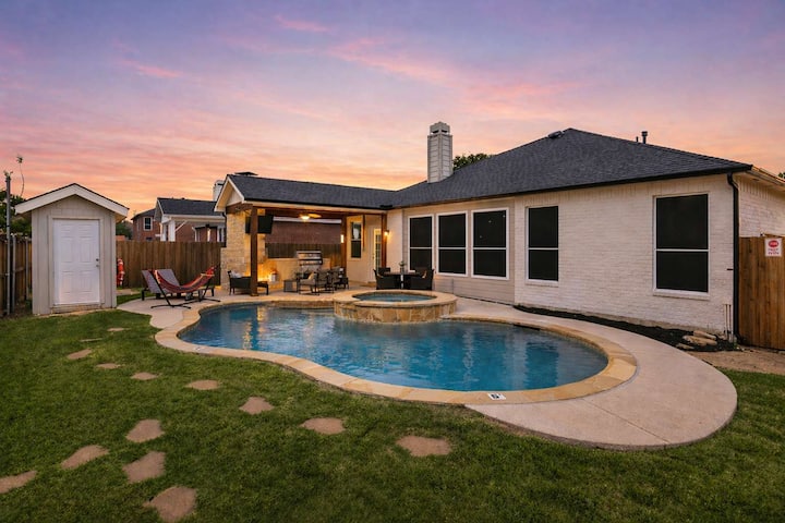 3/2 Cozy Home Near Unt & Twu-pool, Bbq, Gym, Games - Denton, TX