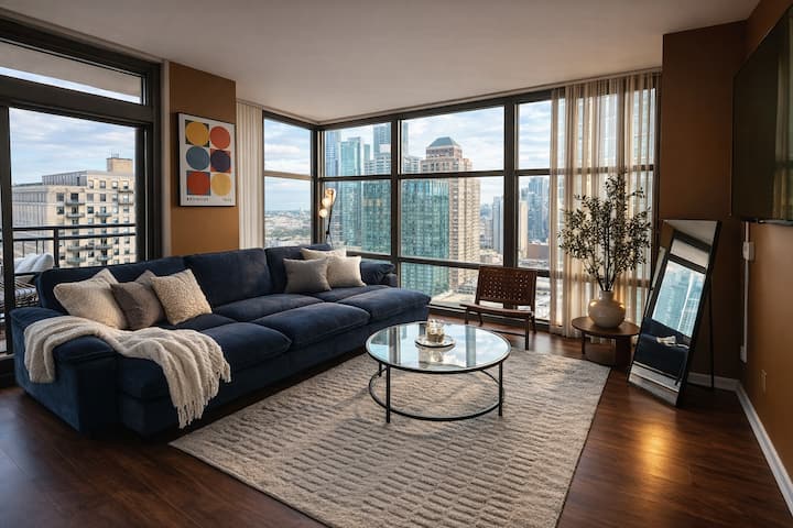 25th Floor 2br Grant Park Suite With Balcony, Gym - Fuller Park - Chicago