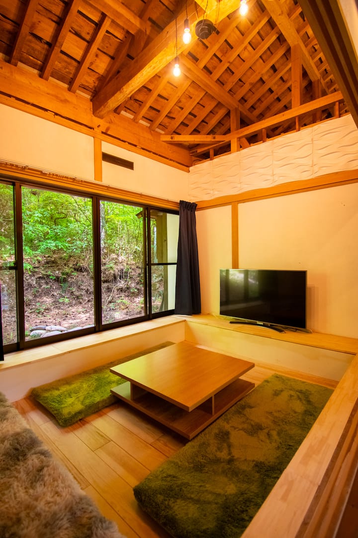 貸切温泉とガレージのある 安曇野の一棟貸しヴィラ　ゆったりVilla - Matsumoto