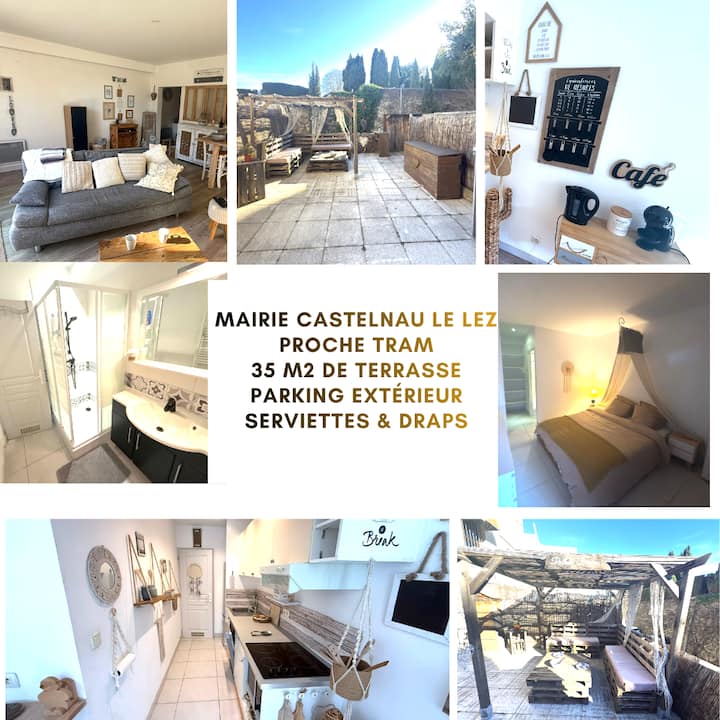 La Paillotte Bambou - Terrasse- Montpellier - Castelnau-le-Lez