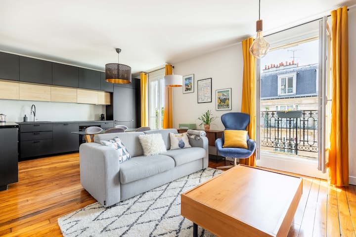 Appartement Raffiné Avec Balcon Montmartre & Puces - Paris 19e Arrondissement
