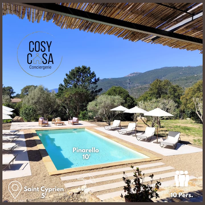 Villa Olivella - 5 Ch - Piscine - 5' Saint Cyprien - Zonza