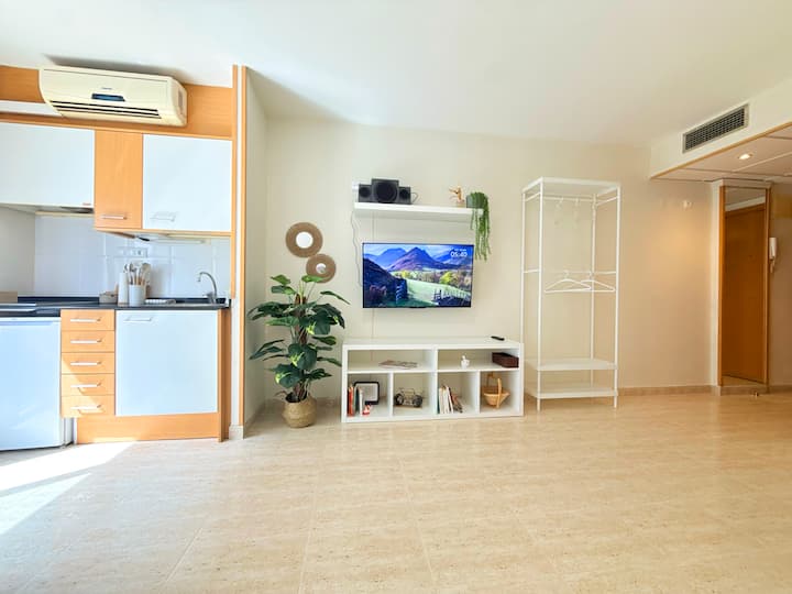 Apt Con Terraza Soleada, Piscina, Playa Y Parking - Vilafortuny