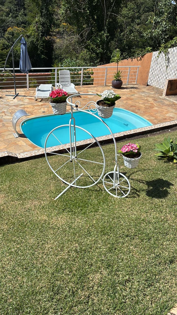 Casa De Campo Com Piscina E Vista Verde - Serra Negra
