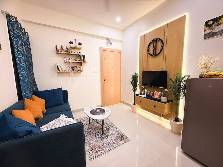 Blue Bliss | Private 1bhk | Calm & Cozy - Indore