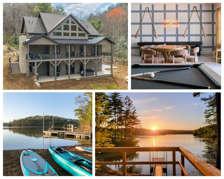 *New*lakefront Beach, Gameroom, Hot Tub, Treehouse - Lake James, NC
