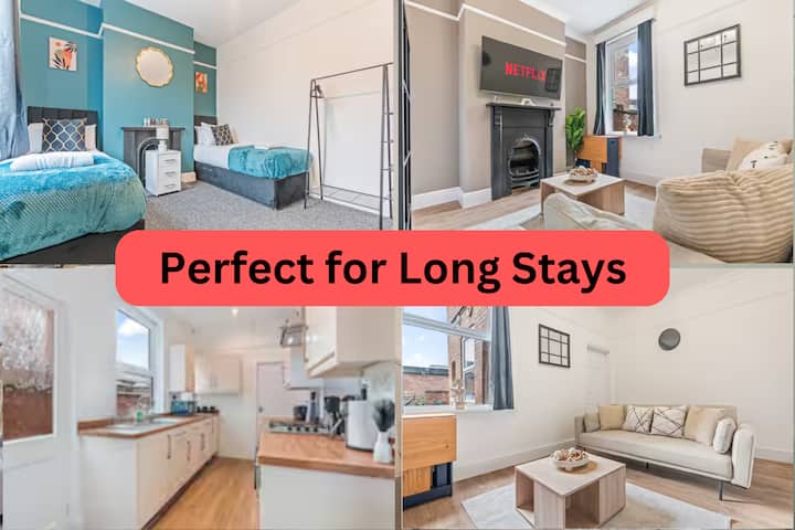 10%off Monthly Stays - 3br House Warwick- Sleeps 5 - Royal Leamington Spa