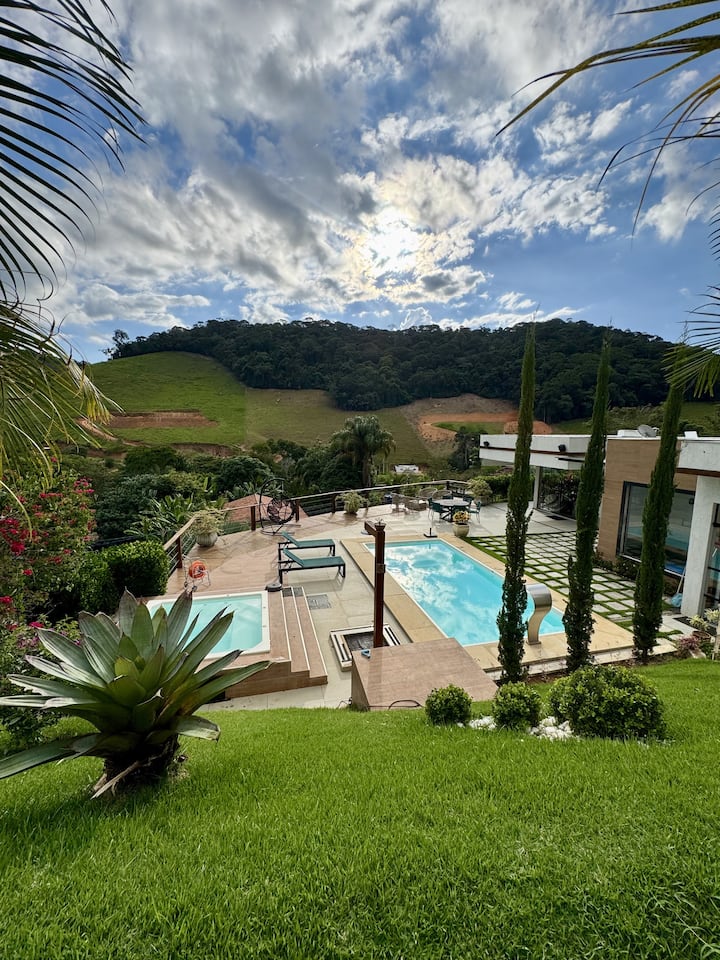 Casa Rural De Luxo Em Dm Em Condominio Seguro - Domingos Martins