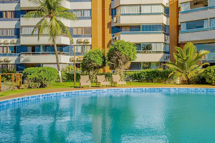 Vt08 ÓTimo Apto P/ 3 Pessoas - Cond. Beira Mar - Lauro de Freitas