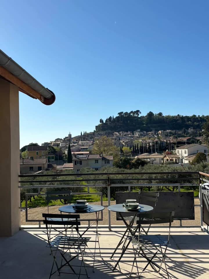 Chez Carmen – Vue Oliviers & Terrasse – Luberon - Cadenet