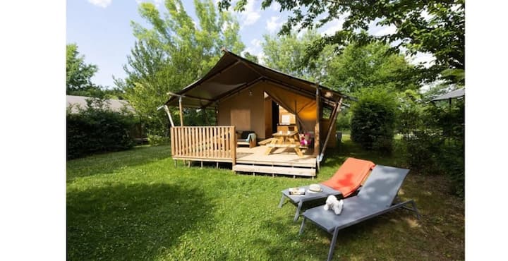 Zecamping 4* Bungalow 35m² Parc Aquatique - Les Jardins de Coursiana