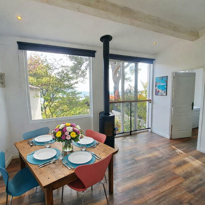 Nid Contemporain Vue Panoramique & Jardin Privée - Carqueiranne